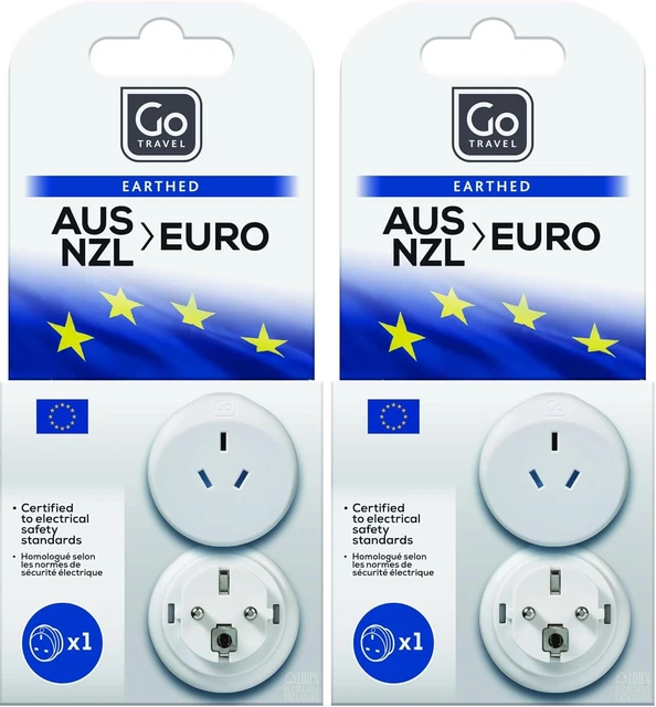 AUS - EU Travel Adapter, White (Pack of 2) $37.95 - PicClick AU