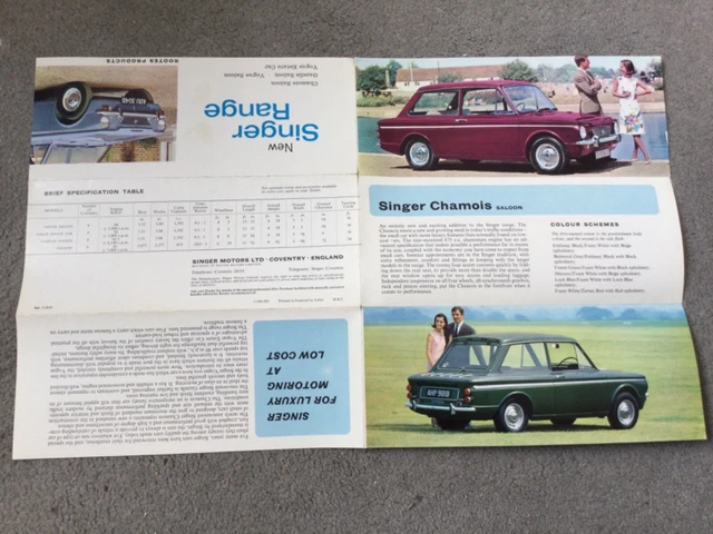 BROCHURE SINGER RANGE camoscio, Gazelle Vogue Ref n. 1119/H in ottime ...