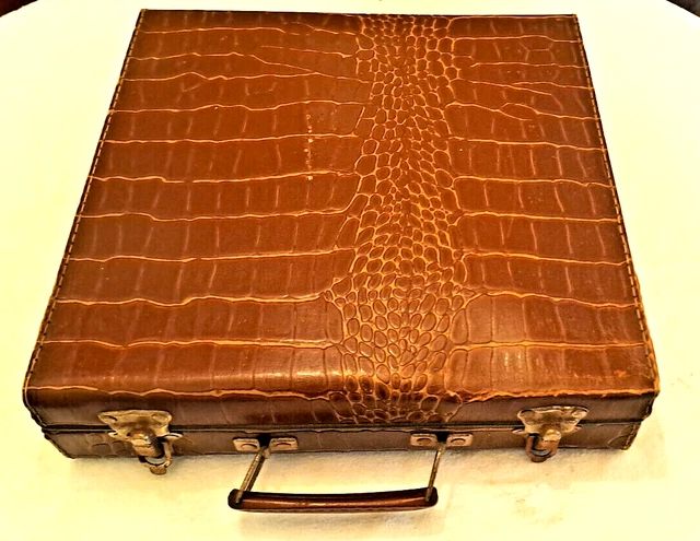 ANCIENNE VALISE MALETTE En Carton Rigide Bon Etat 32X32X8Cm EUR 19,00 ...