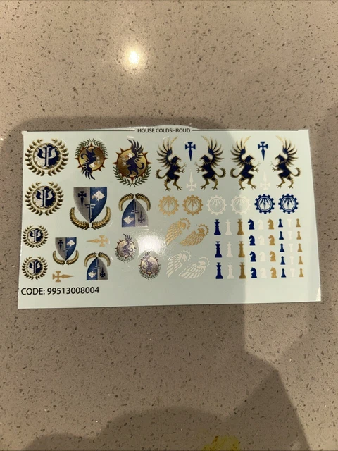 HOUSE COLDSHROUD TRANSFER Sheet / Decals 30k 40K Warhammer Imperial ...