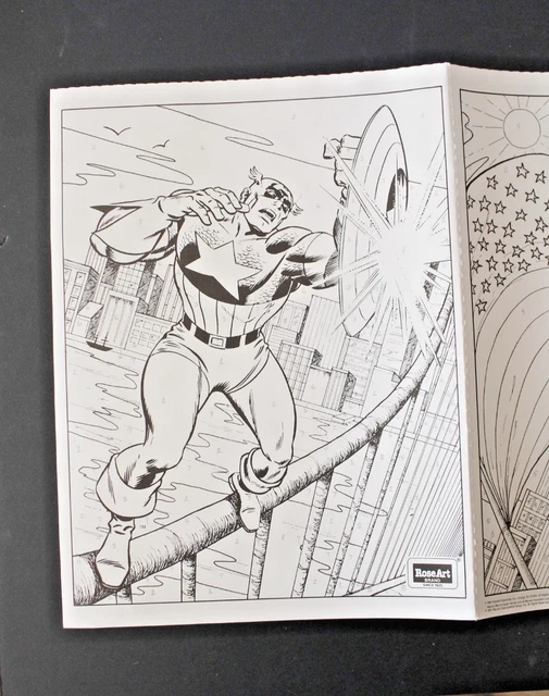 CRAYON BY NUMBER Spiderman, Hulk , Captain America Uncolored 1991 ...