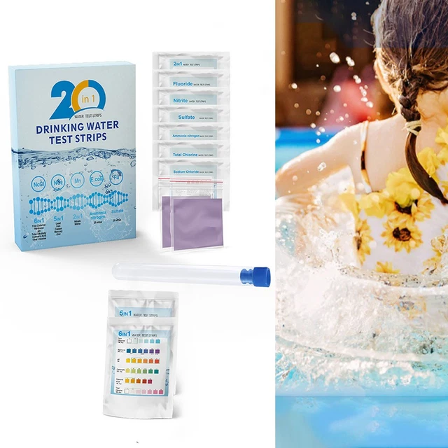 TEST EAU 20 en 1 test ammoniac azote test fluorure test nitrate test ...