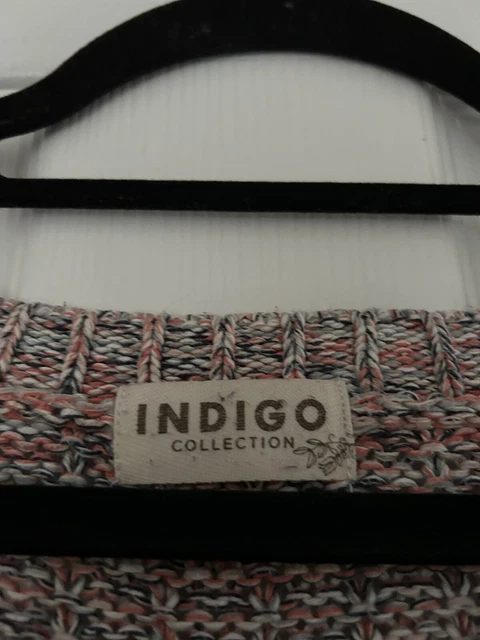 INDIGO @ M&S Pink & Blue Mix 100% Cotton Long Sleeve Jumper. Plus Size ...