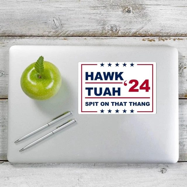 WATERPROOF HAWK TUAH 2024 Viral Girl Meme Sticker for Window Laptop ...