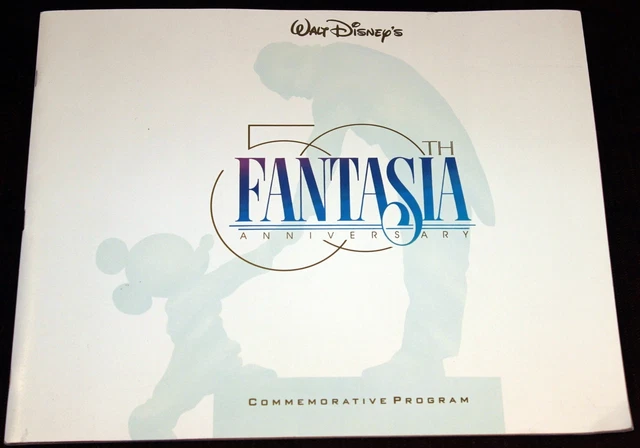 WALT DISNEY FANTASIA 1990 Commemorative Program 50th Anniversary ...