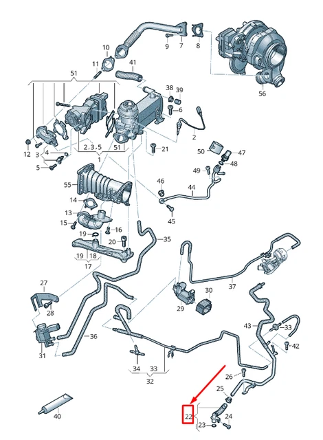 NEUF AUDI A4 B9 Engine Vacuum Pipe 059131057Ah Original EUR 62,30 ...