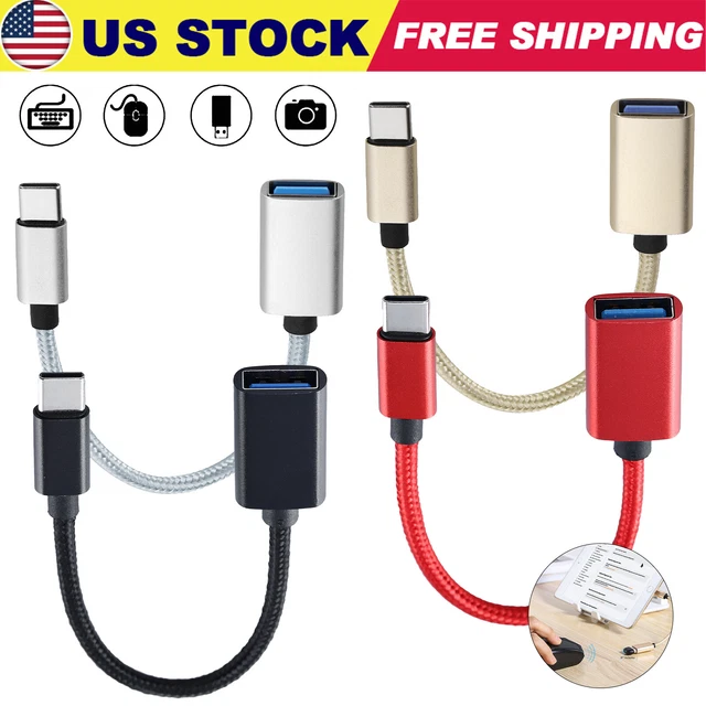 TYPE C USB-C 3.1 Male To USB 3.0 Type A Female OTG Adapter Converter ...