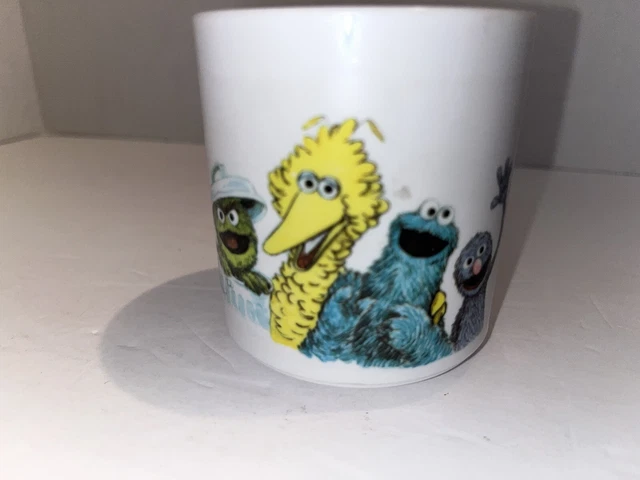 VINTAGE SESAME STREET Childrens Cup 1978 Big Bird cookie Monster Grover ...