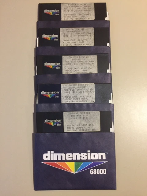 Vintage Dimension 68000 Computer System 525” Floppy Disk Wsleeve 5 Disks £14477 Picclick Uk 
