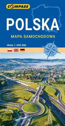 MAPA SAMOCHODOWA POLSKI 1 650 00 w 2022 EUR 29,04 - PicClick FR