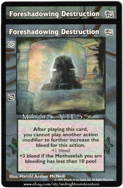 FORESHADOWING DESTRUCTION X2 Ancient Hearts V:TES VTES Vampire GCC EUR ...