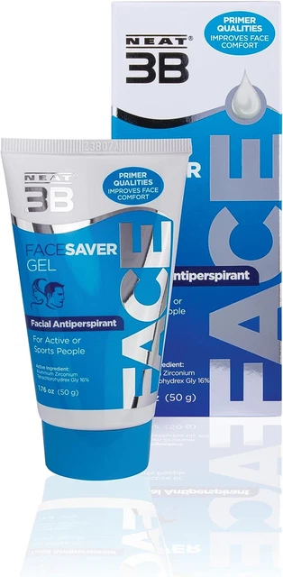 3B FACE SAVER Antiperspirant Gel for Facial Perspiration & Shine, White ...