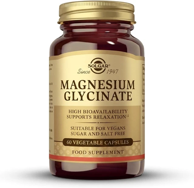MAGNESIUM GLYCINATE - Pack of 60 Capsules - Highly bioavailable Form of ...