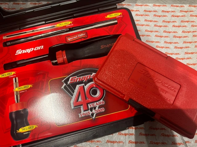 SNAP ON RATCHETING Screwdriver Set With Case, Extensions, stubby and ...