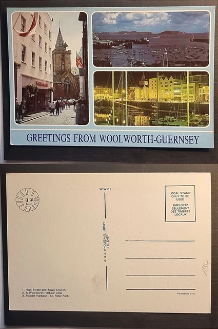 JERSEY POSTCARD C1970 Channel Islands Woolworths Department Store $14. ...