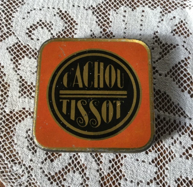 ANCIENNE BOÎTE CACHOU Tissot 1900-40 Réglisse Olb Box Licorice Schibe ...
