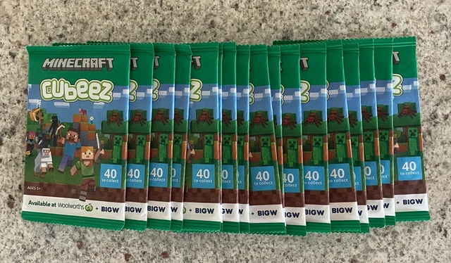WOOLWORTHS MINECRAFT CUBEEZ 2025. X 34 packs unopened $10.00 - PicClick AU