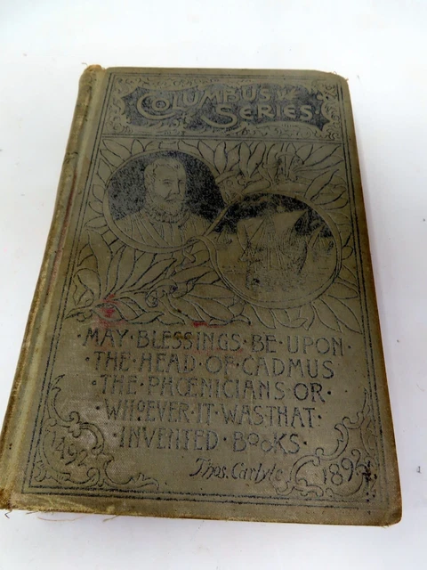 RARE HARDBACK ANTIQUE Book Columbus Serie EAST LYNNE Mrs Henry Wood ...