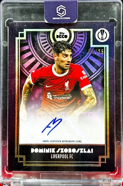 2023-24 TOPPS DEKO UEFA Dominik Szoboszlai lila Auto 1/25 1/1 Liverpool EUR 207,45 - PicClick DE