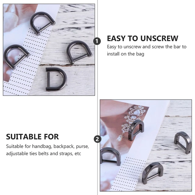 10 PCS HANDTASCHENSCHNALLENCLIP Hosenträger Clips Hufeisen-D-Ringe EUR ...