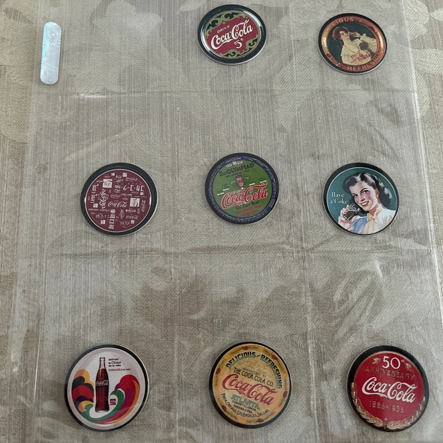 COCA COLA COLLECT a Card Coke Caps Pogs Series 1 set of 8 Excellent ...