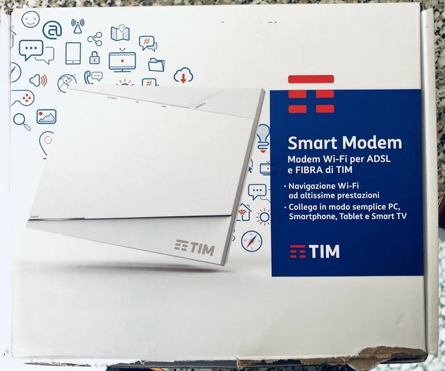 ROUTER TIM SMART Modem Wi-Fi per FIBRA SERCOM AG COMBO model VD625 EUR ...