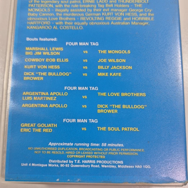 INTERNATIONAL AMERICAN WRESTLING Show 2 Vhs Vintage Wwe/Wcw/Aew RARE ...