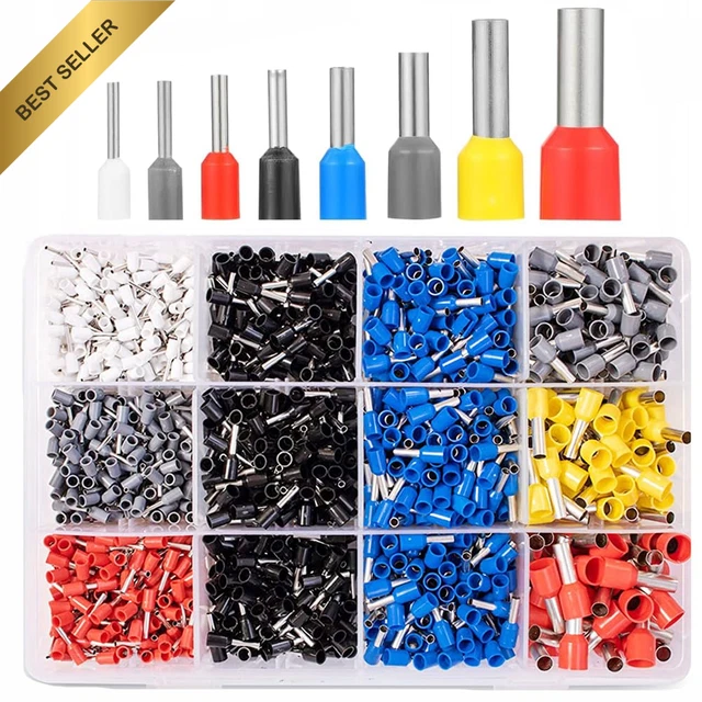 WIRE FERRULE KIT 2000Pcs Ferrules Connectors Wire Terminal Insulated ...