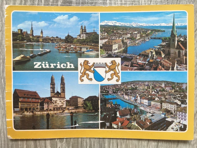 CARTE POSTALE ZURICH carte multi-images env. 1960 | 1277 EUR 3,90 - PicClick FR