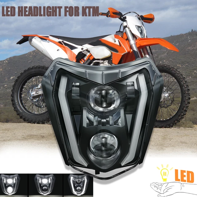 DIRT BIKE LED Headlight DRL For KTM 2017-2021 EXC XCW 250 350 450 500 SMC-R 690 £70.03 - PicClick UK