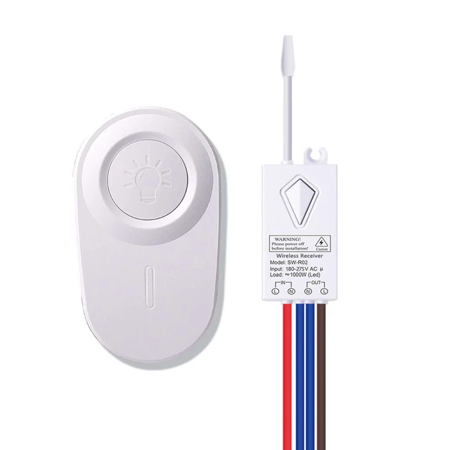1-WEGE MINI GRÖSSE Funkschalter Lichtschalter mit Empfänger Keine ...