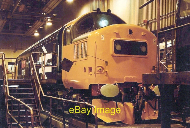 PHOTO RAILWAY 6X4 Class 37 37191 ex works inside Eastfield TMD c1985 £2 ...