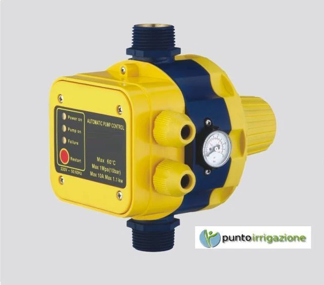 PRESSCONTROL PRESSOSTATO ELETTRONICO + manometro x autoclave PRESS 1,5 ...