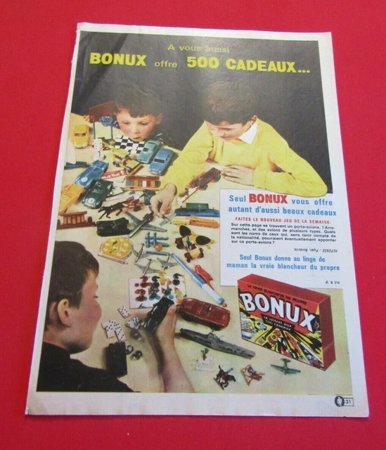 ADVERTISING PUB VINTAGE Publicite Ancienne Advert 13.12 Bonux La ... ADVERTISING PUB VINTAGE Publicite Ancienne Advert 13.12 Bonux La ...