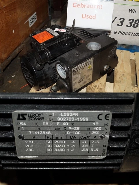 LEYBOLD UV25 956 21 Sogevac Vide Pompe à Rotative à Palettes UV2595621 ...