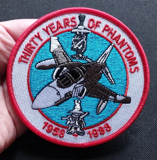US MILITARY PATCH ~ Thirty Years of Phantoms 1958 - 1988 SPOOK FIGURE ...