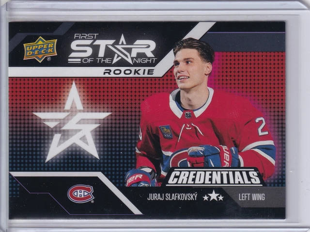 2022-23 UD CREDENTIALS Juraj Slafkovsky First Star of the Night Rookie #1SR-3 $3.00 - PicClick CA