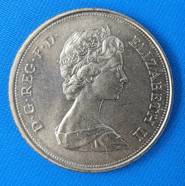 1972 CROWN COIN Silver Wedding Anniversary Queen Elizabeth & Prince ...