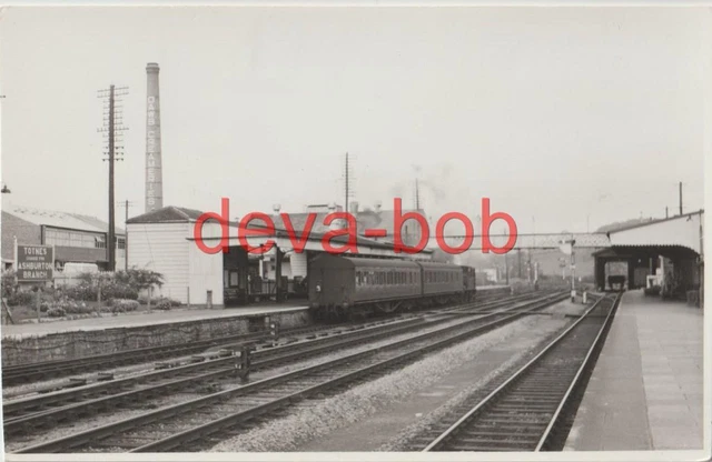 RAILWAY STATION PHOTO Totnes 1958 Ashburton Branch Train GWR 14xx 1466 ...