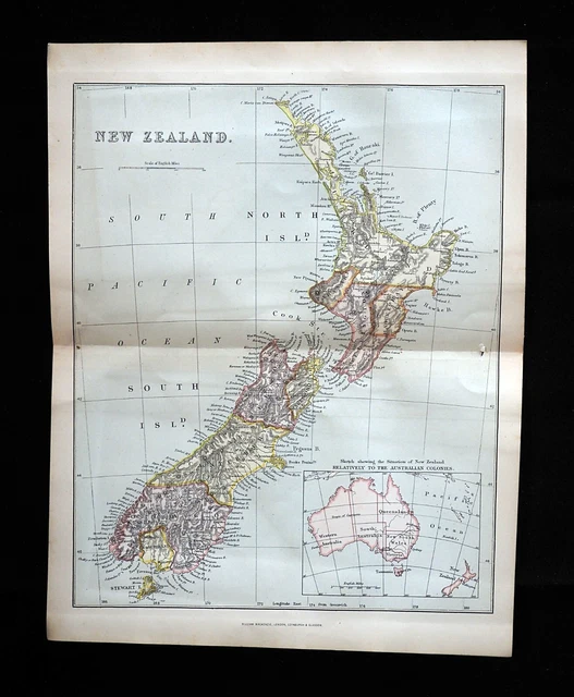 VICTORIAN MAP CIRCA 1880. NORTH AMERICA Map. National Encyclopedia ...