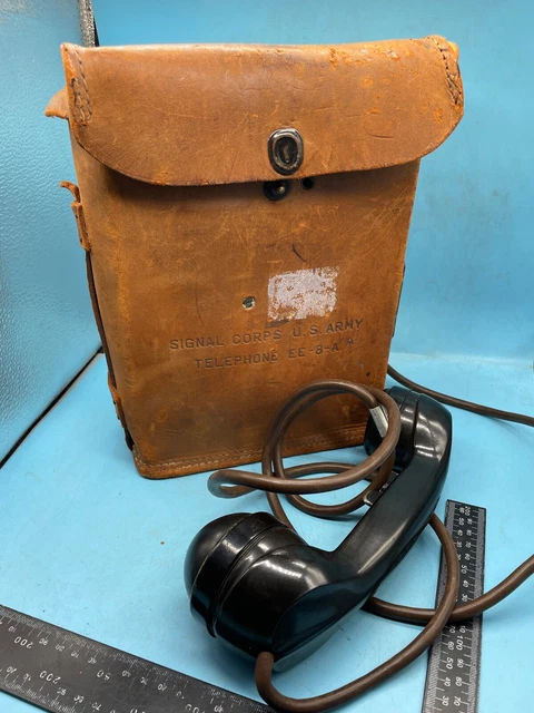 ORIGINAL US ARMY WW1 / WW2 Field Telephone in Leather Case £80.00 ...