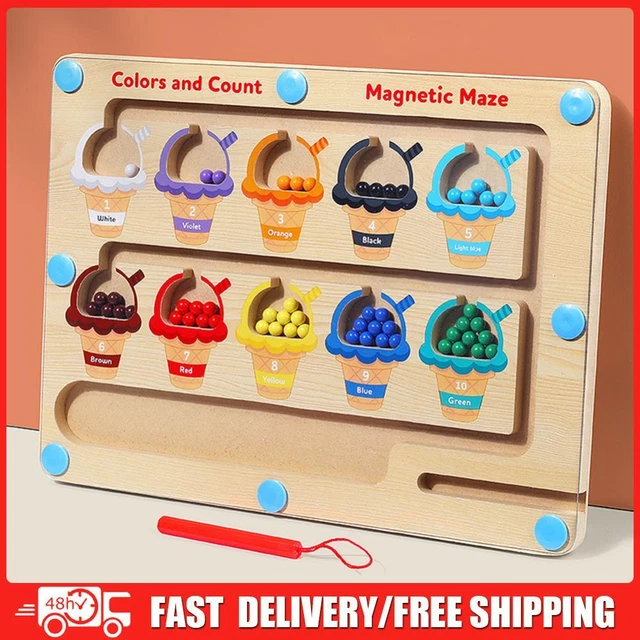 MAGNETIC COLOR NUMBER Maze Board Interactive Games for Boys Girls ...