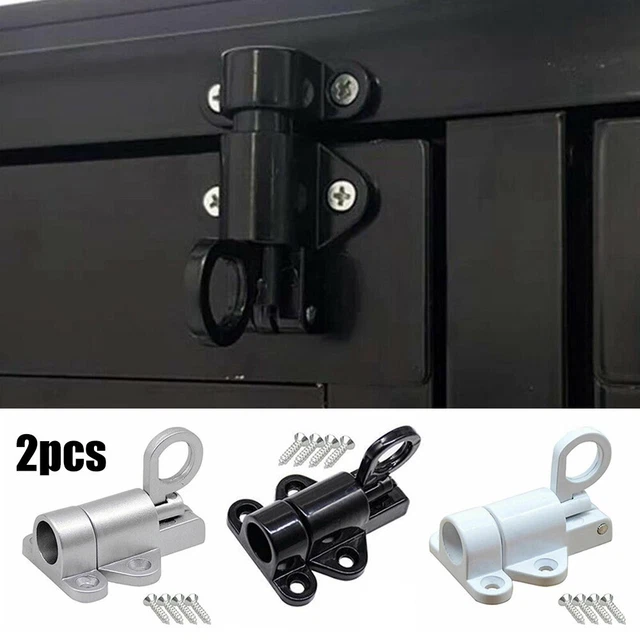 SELF CLOSING LATCH Bolt Door Hatch Lock Catch 2 Sets Aluminium Alloy ...
