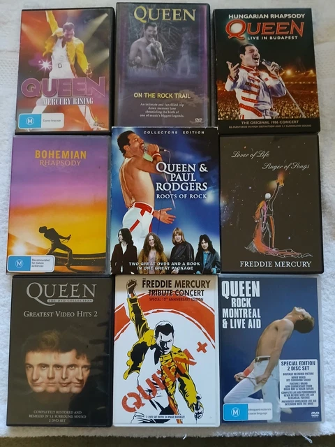 QUEEN DVD BULK Lot Of 9 Good Condition Suit On Multi Region Player $19. ...