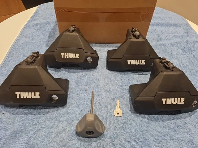THULE EVO CLAMP Footpack 7105 - Pack of 4 with Locks & Keys £74.95 ...