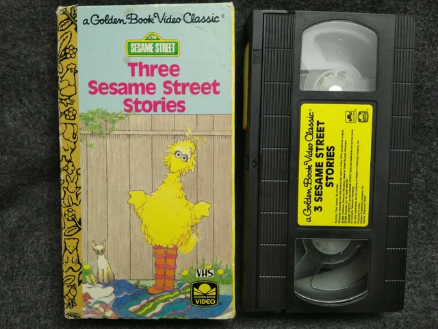 VHS SESAME STREET - Three Sesame Street Stories Golden Book (VHS, 1990 ...