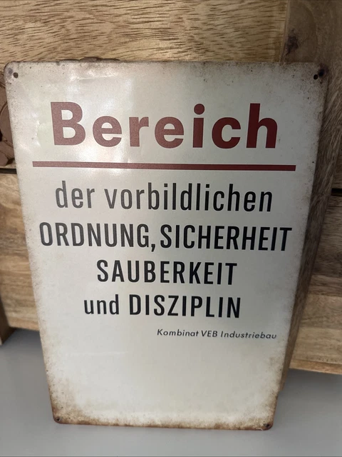 BLECHSCHILD DDR | Kombinat VEB Industrie Ostalgie Vintage 80er Jahre ...