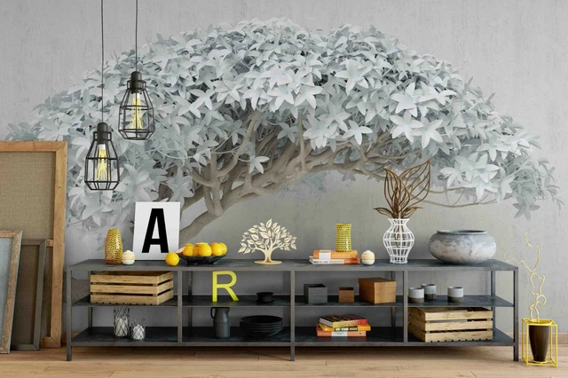 3D BIG TREE Branch Wallpaper Wall Mural Removable Self-adhesive 954 EUR ...
