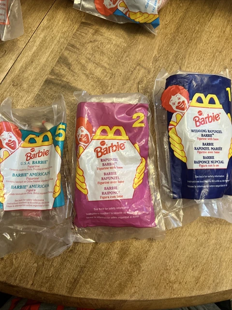 MCDONALDS BARBIE MATTEL Happy Meal Toys Lot of 3 - 1995-1996 Vintage Unopened! EUR 12,05 ...