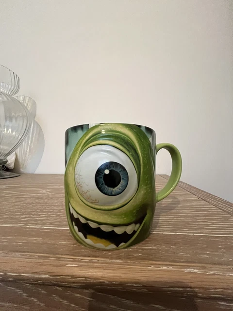 DISNEY STORE PIXAR Monsters Inc Coffee Mug Mike Wazowski Scream Team ...